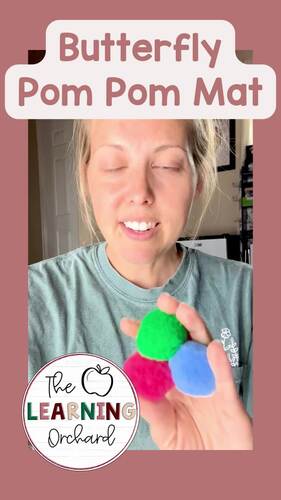 NO PREP Spring Pom Pom Mats for Fine Motor Skills in March, April, and May