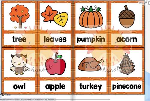 FALL Read & Write the Room Worksheets, Vocabulary Word Wall Cards, Word ...