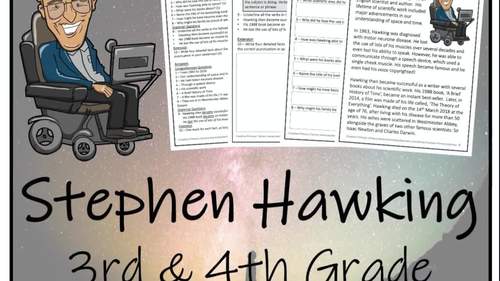 Stephen Hawking Close Reading Comprehension Activities | 3rd Grade ...