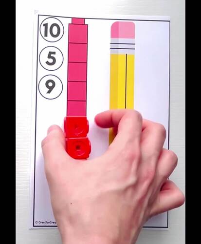 PreK & Kindergarten Back to School Measuring Math Center – Math Link Cubes