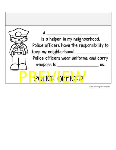 Community Helpers Flipbook by Connecting with Social Studies | TPT