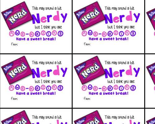 Nerds Christmas/Winter Holiday Gift Tag- This may sound a bit Nerdy but...