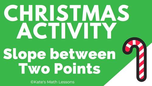 Christmas Holiday Math Activity for Google™ Finding Slope from Two Points