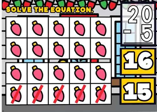 Boom Cards: Christmas Subtraction Within 20 | Ten Frame | Facts to 20