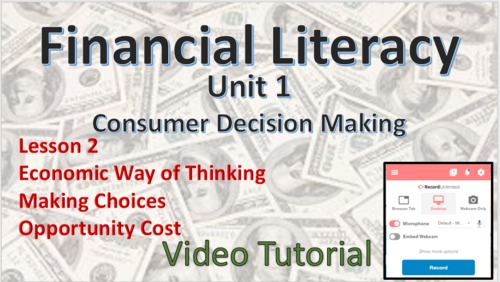 Financial Literacy Unit 1 Les 2 Video Tutorial By Carol Schmidt