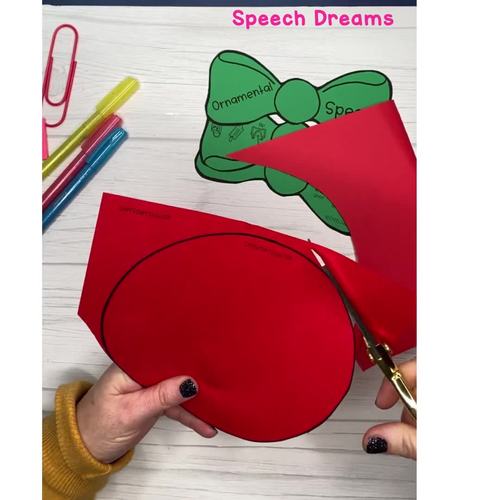 Christmas Speech Therapy Craft: Idioms Synonyms Sequencing Ornament