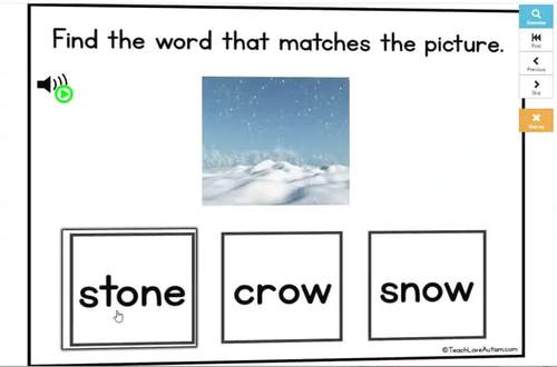 Long Vowel O Digital Task Cards by Teach Love Autism | TpT