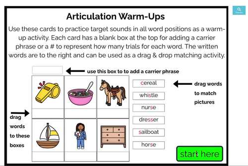 Boom™ Cards Digital Articulation Warm-Ups for 21 Phonemes by Speech Hamster