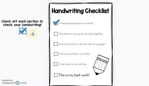 Handwriting Checklist | Digital & Printable by Centered in Primary
