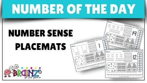 Back to School Number Sense Placemats 1–20 | Daily Math Practice by BRAINZe