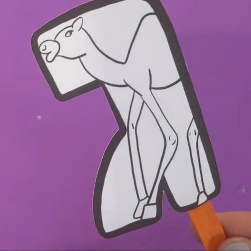 Aleph Bet Animals Puppets - Coloring Pages for Teaching Hebrew Alphabet