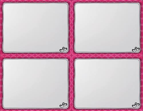 Editable Blank Task Card Templates – Valentine's Day- Large Blank Center