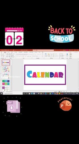 (Editable) Wall Calendar for PowerPoint Presentations/classroom ...