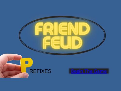 Prefixes Of English. Friendly Feud Game Review. 12 Rounds. Vocabulary. EAP.