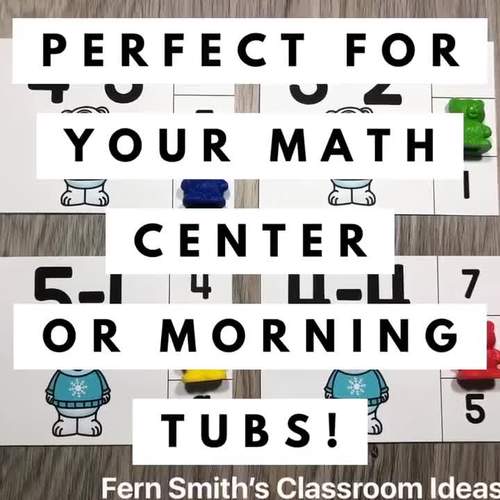 Subtraction Clip Cards by Fern Smith's Classroom Ideas | TPT