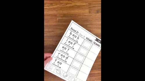 Vowel Teams | Read It, See It | Reading Intervention Activities | TPT