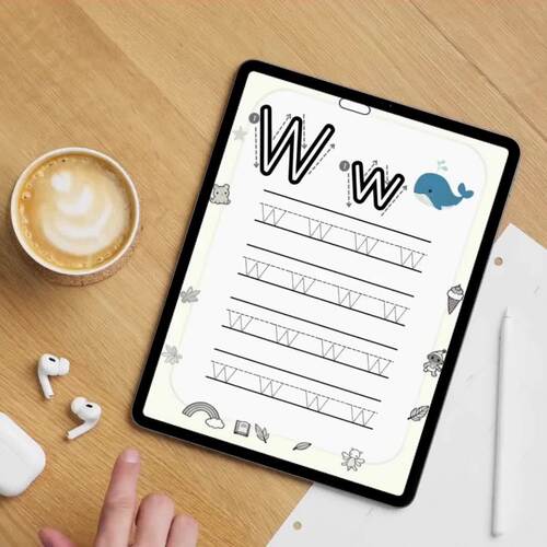 Alphabet & Number Tracing Worksheets Early Learning Preschool Handwriting