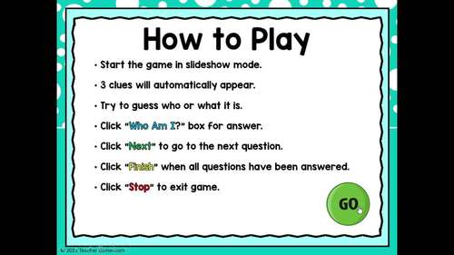 PL Word Blends Who am I Word Game by Teacher Gameroom | TPT