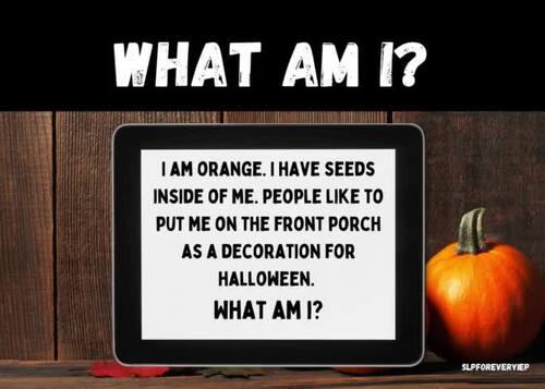 Halloween Vocabulary with Questions and Pictures-Digital Slides for ...
