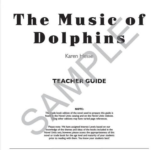 The Music of Dolphins Novel Units® Teacher Guide Novel Study | TPT