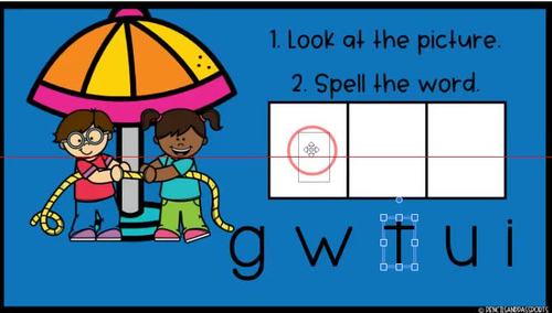 Digital CVC Short U Words {Short Vowel Practice} by Pencils and Passports