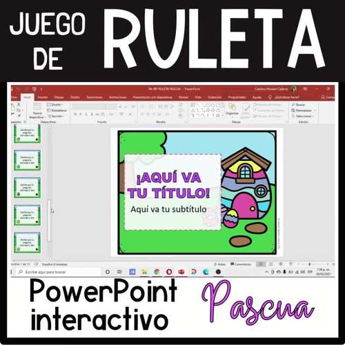 RULETA INTERACTIVA EN POWERPOINT EDITABLE (PASCUA - EASTER) EN ESPAÑOL