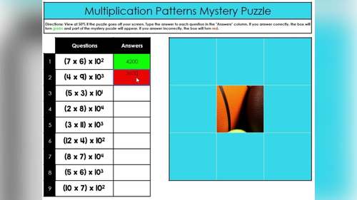Multiplication Patterns Printable and Digital Activities 5.NBT.2