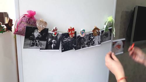 Christmas Special Education Activity | Color to Black and White Match
