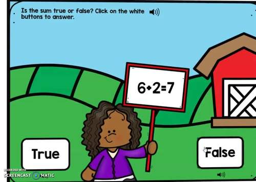 True or False Addition and Subtraction Equations Boom Cards - Addition ...