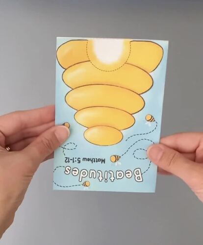 The Beatitudes Bible Lesson Activity Coloring Card Sermon On The Mount