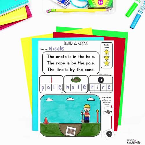 Build a Scene with CVCe & CCVCe Words | Decodable Passages | Comprehension