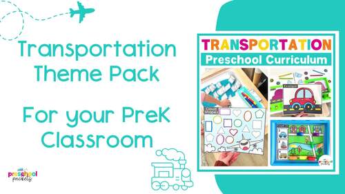 Transportation Preschool Activities Weekly Curriculum by Preschool Packets