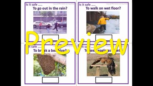 Is It Safe? – Cut and Paste Safety Task Cards with Real Photos | Parts ...