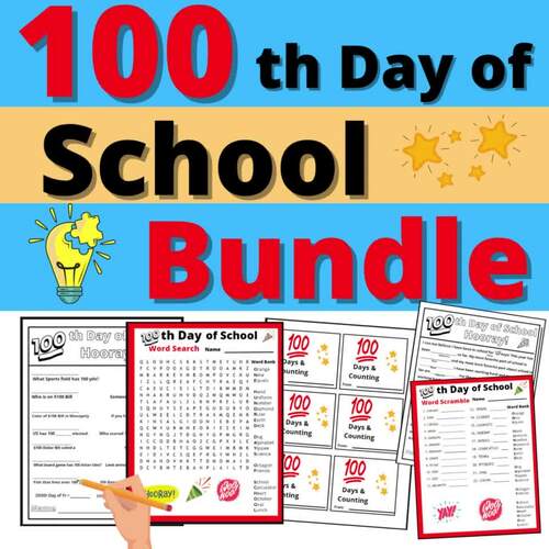 100th Day of School Activities Bundle 100 Days Resource No Prep Morning ...