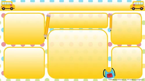 Gabarits pour les routines du jour - rentrée scolaire by Madame Pascale