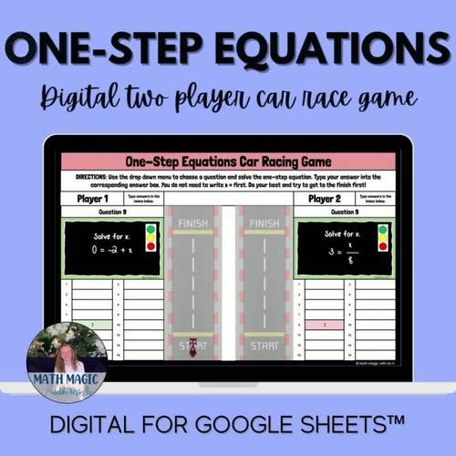 Solving One-Step Equations Digital Two Player Game by Math Magic with Ms H