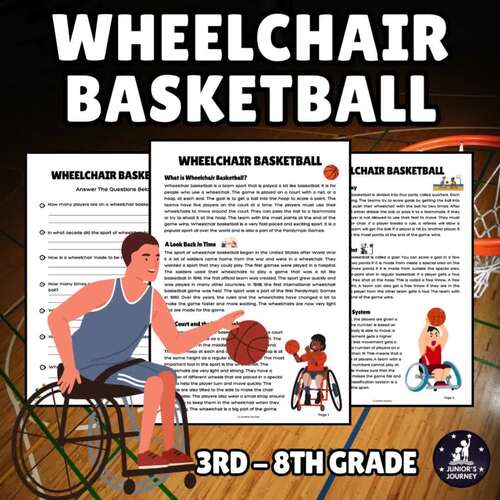 Wheelchair Basketball Reading Comprehension | Informational Worksheet