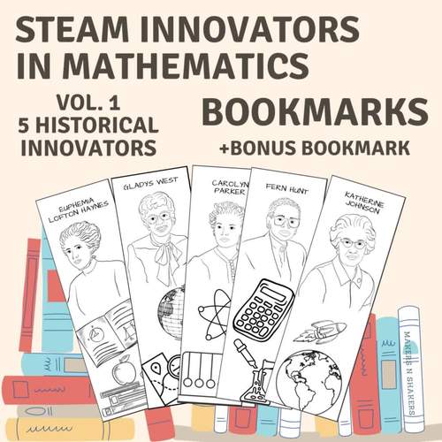 STEM / STEAM Math Innovators volume 1, Doodle Bookmarks - Coloring Pages