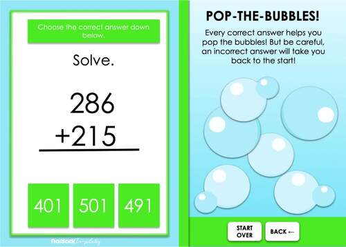 Addition and Subtraction Boom Cards Game Addition & Subtraction within 1000