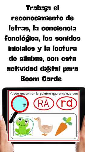 Sonidos Iniciales Boom Cards Lectura de Silaba Inicial Conciencia ...