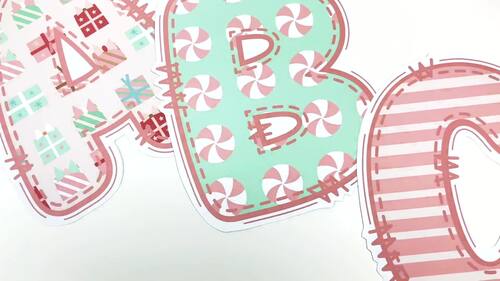 Merry Pinkmas Letters & Numbers for Winter Bulletin Boards & Door Decor