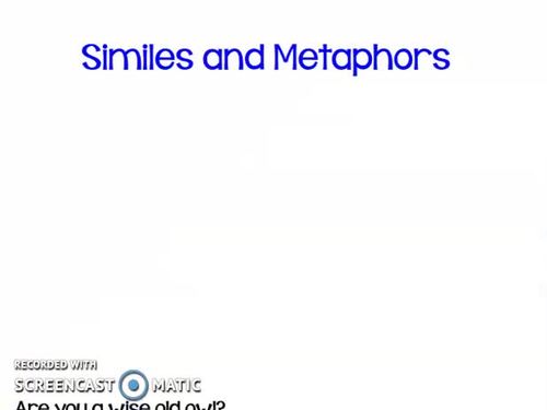 Distance Learning:Simile and Metaphor Review and Practice with Full ...