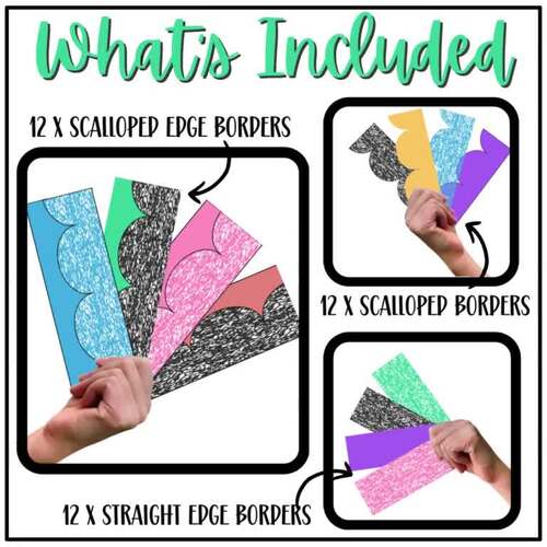 Editable Bulletin Board Borders | Composition Notebook Classroom ...