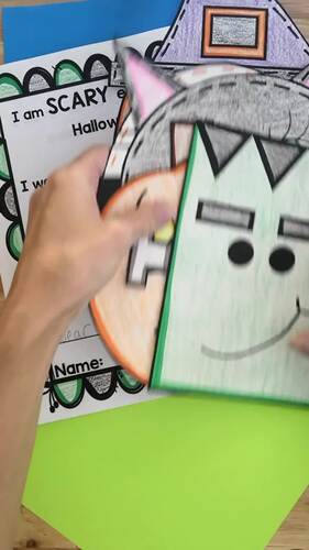 Halloween 5 One-Page Crafts & Writing Activities Fall October bulletin ...