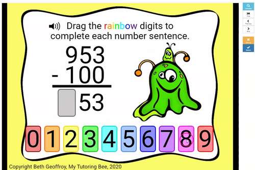 100 Less Than Boom Cards - Digital Task Cards by My Tutoring Bee