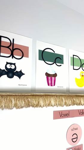 Boho Alphabet Banner Classroom Decor Science of Reading | TPT