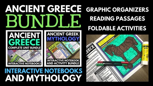 Ancient Greece Unit Bundle | Ancient Greek Mythology | Interactive ...