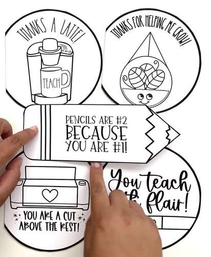 Teacher Appreciation Themed Cards for the Primary Classroom | TPT