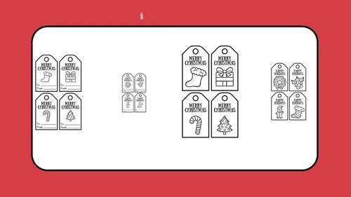 Christmas and Holiday Printable Gift Tags Xmas Labels for Students and ...