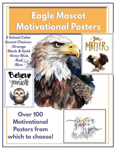 Eagle Pride Mascot Poster Bundle by A Forever Foundation | TPT